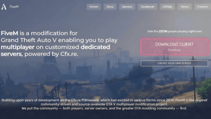 five m download FiveM is a multiplayer change for GTAV